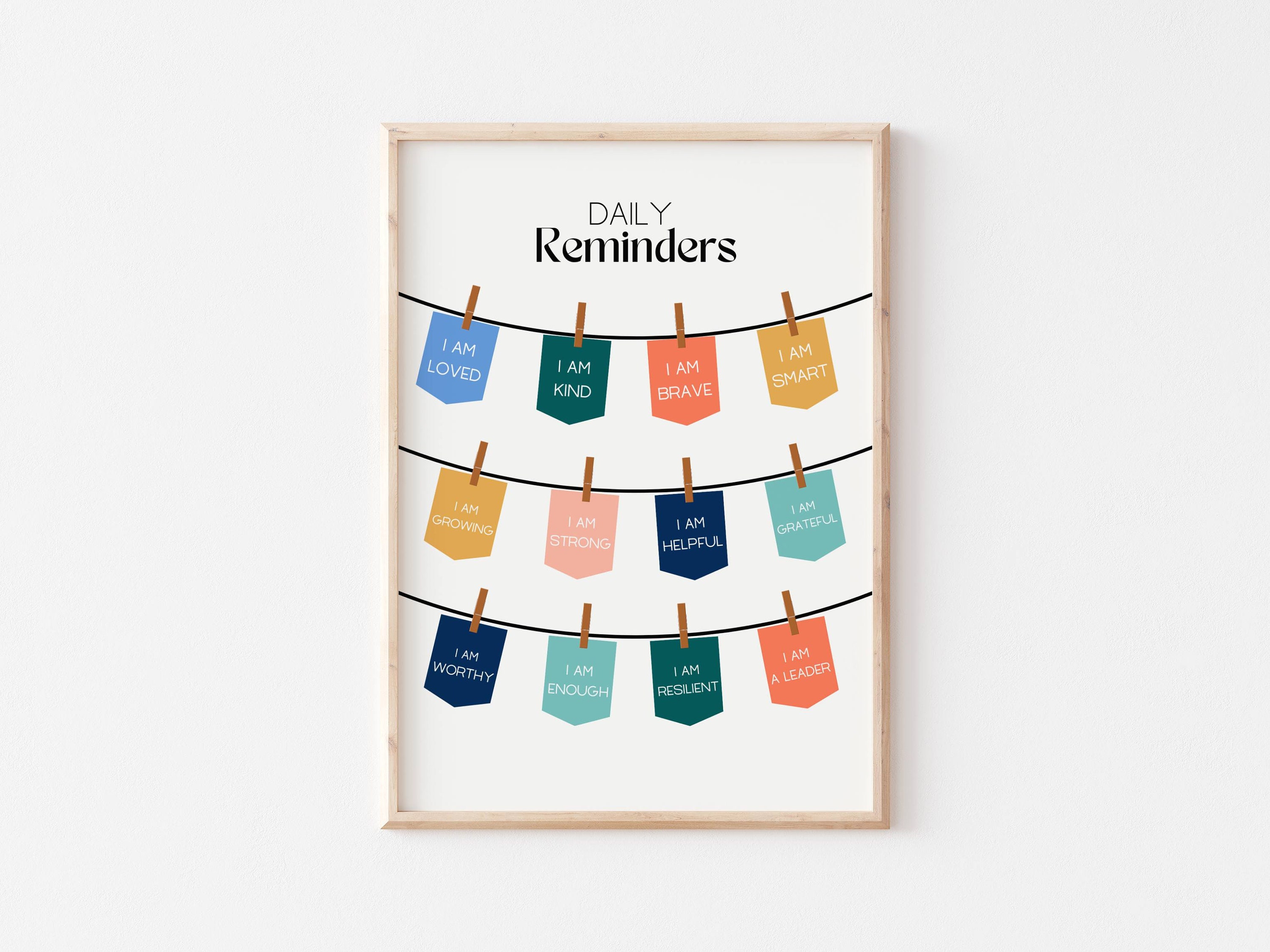 Daily Reminders - Positive Affirmations for Kids, Growth Mindset ...