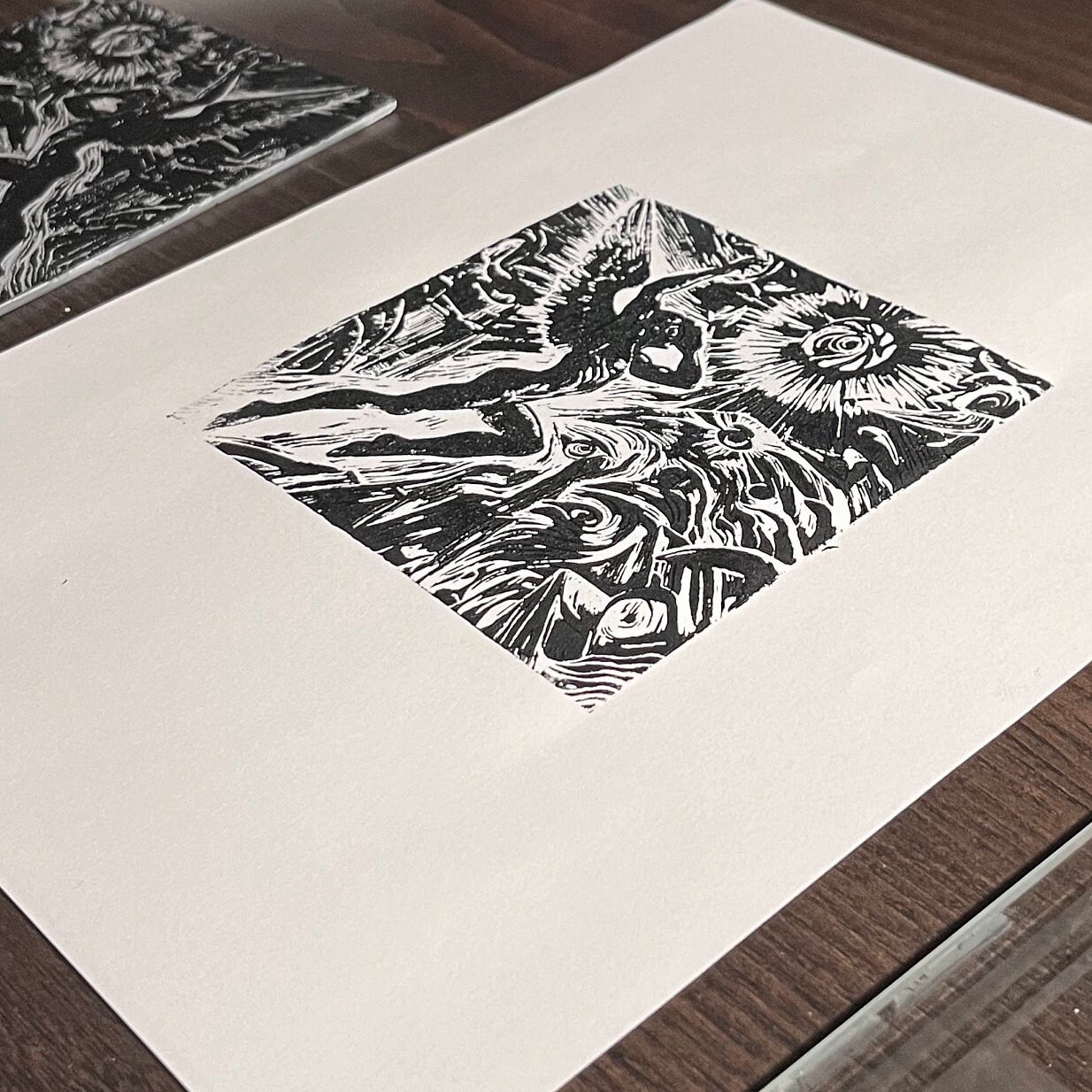 Original Linocut Print, “icarus” - Etsy