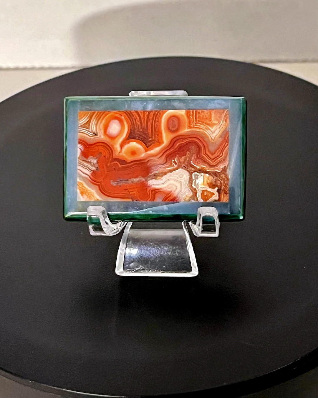 Handcrafted Stone Intarsia. Crazy Lace Agate With White Agate and ...