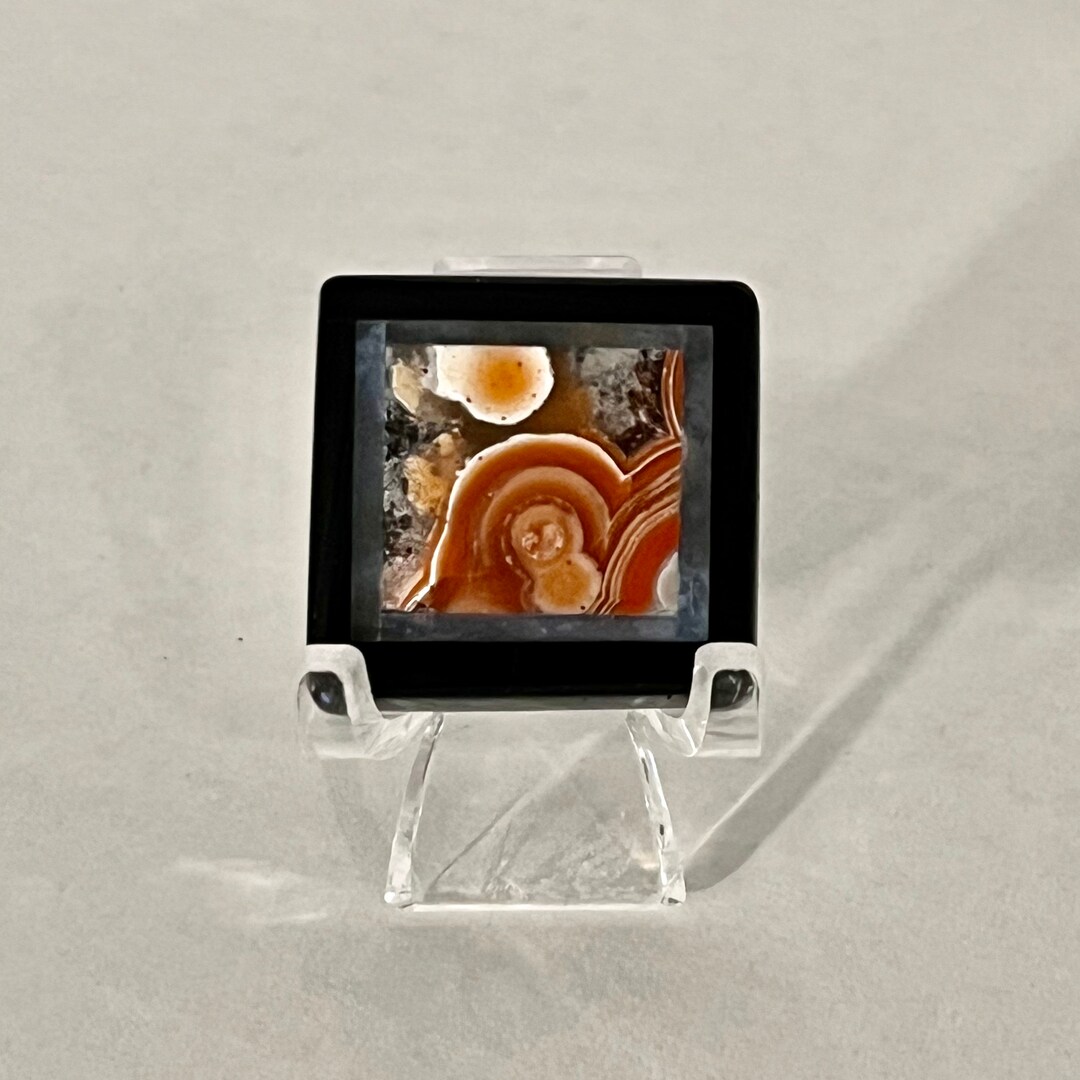 Handcrafted Stone Intarsia. Crazy Lace Agate, White Agate, and Obsidian ...