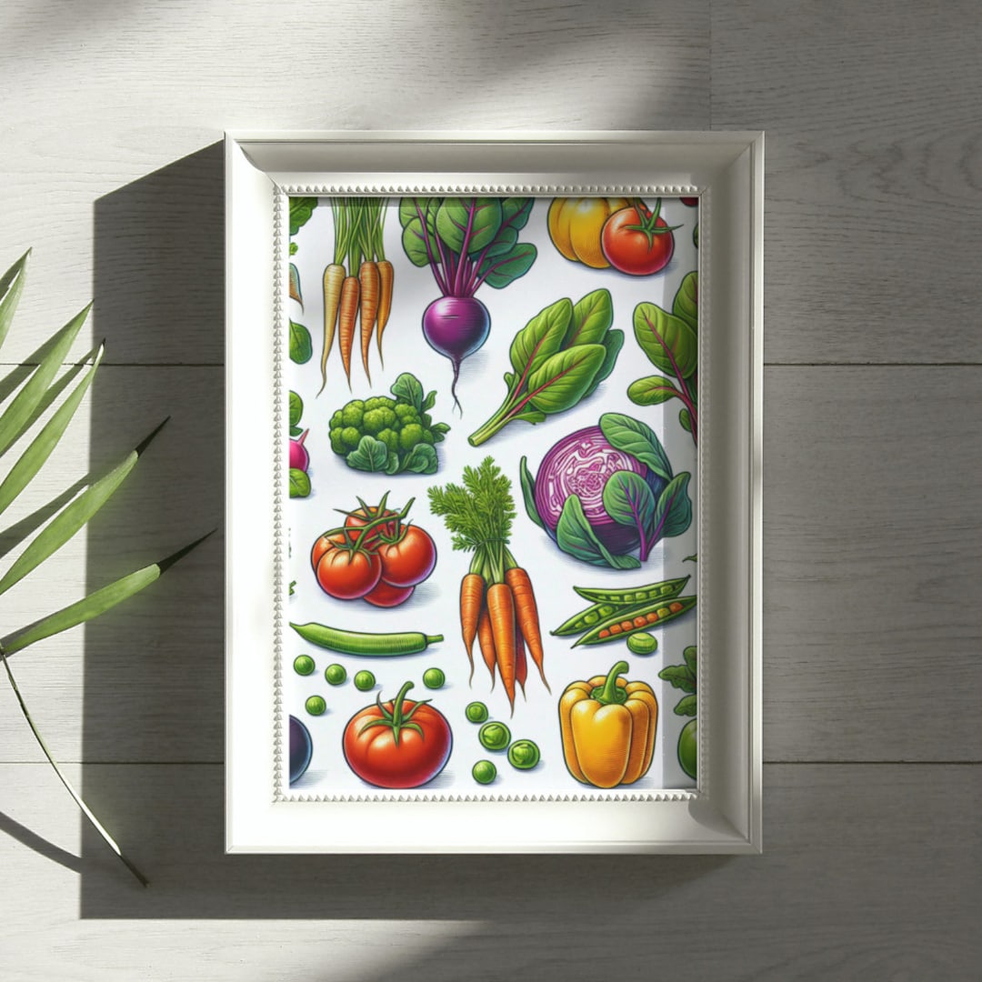 Vegetable Wall Art Kitchen Decor Farmer Gifts Gardening - Etsy