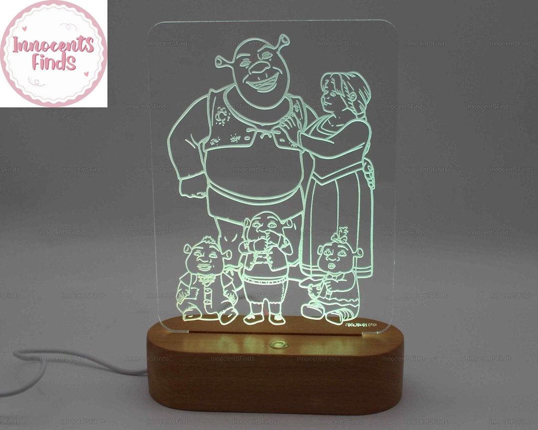 Shrek Night Light, Shrek Face Led Night Light, Funny Shrek Led Light ...