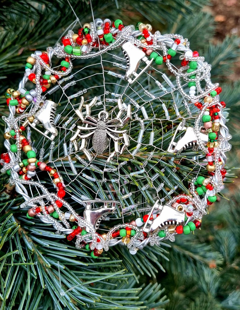 Christmas Spiders (wire and Bead) - Etsy