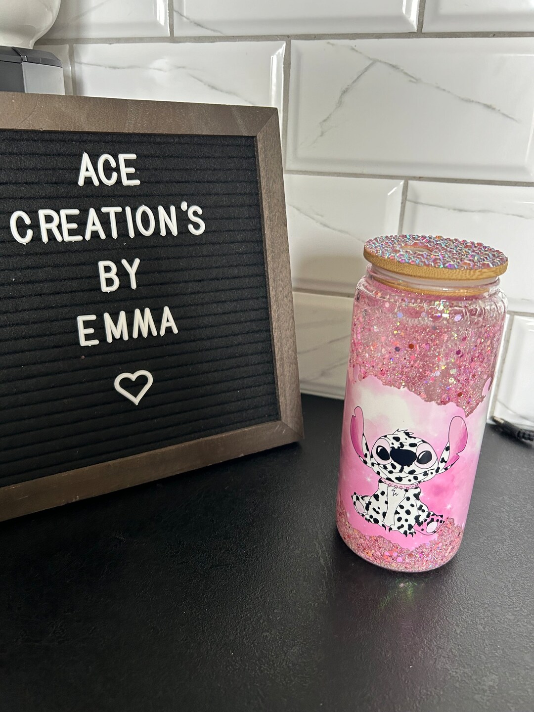 Spotty Alien Glass Snow Globe Tumbler With Handle 15oz - Etsy