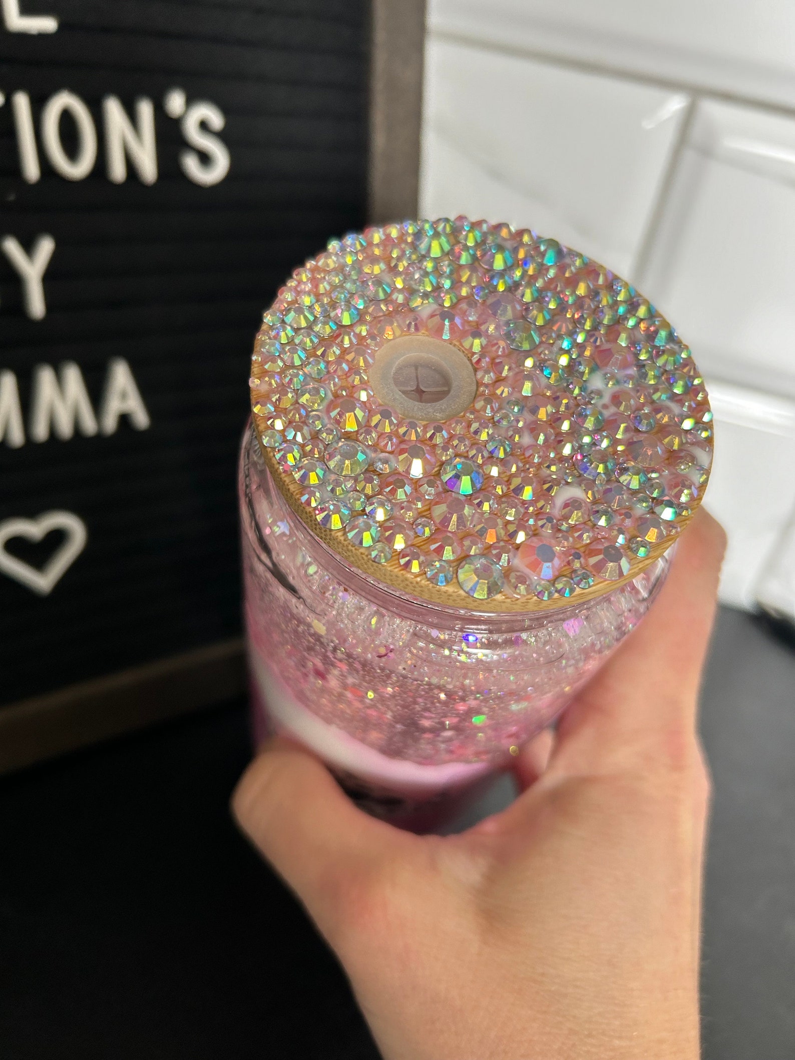 Spotty Alien Glass Snow Globe Tumbler With Handle 15oz - Etsy