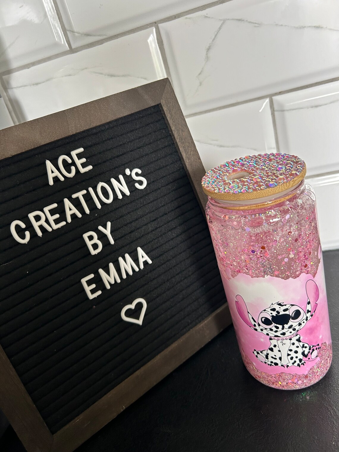Spotty Alien Glass Snow Globe Tumbler With Handle 15oz - Etsy