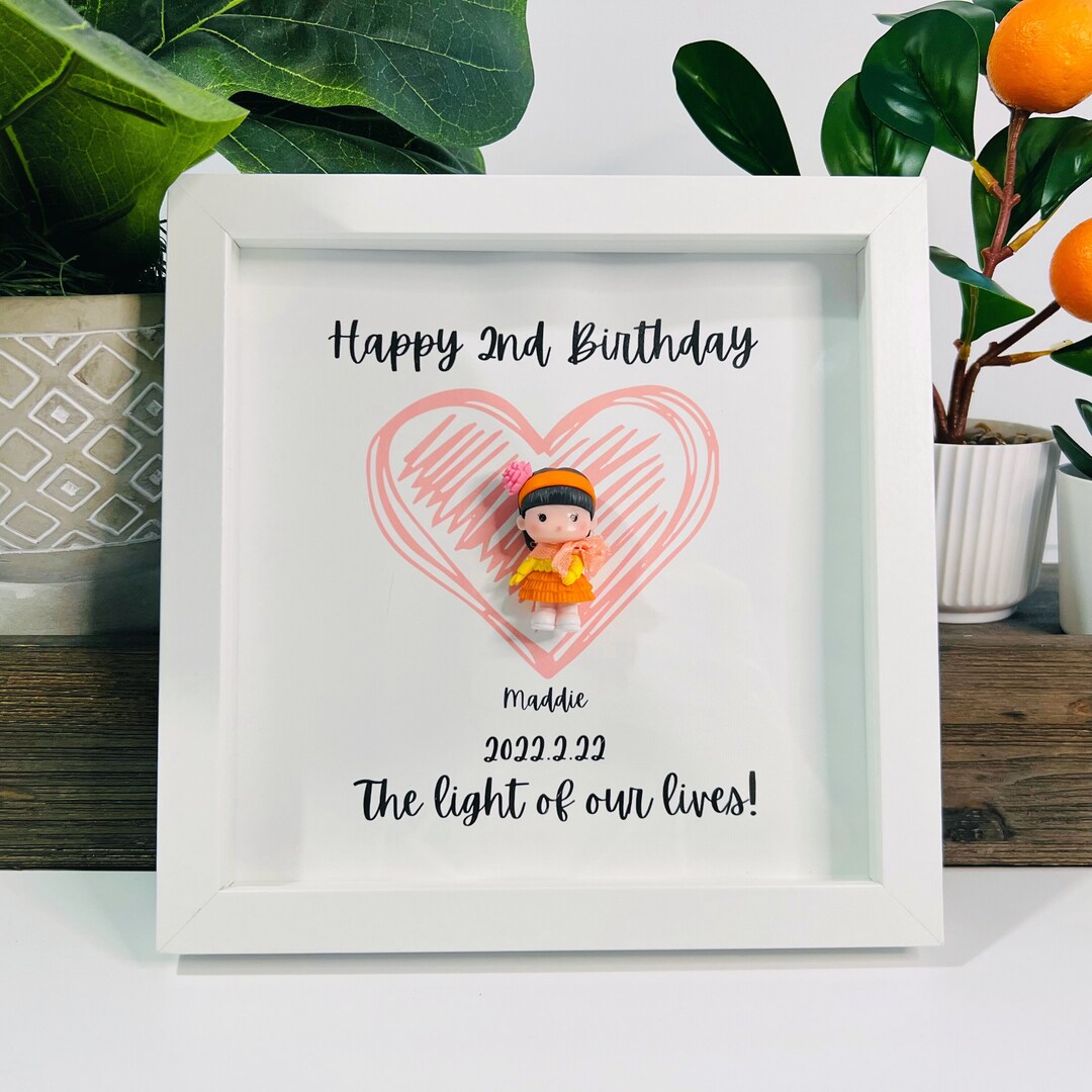 Personalized Shadow Box Gift, Baby Girl Nursery Shadow Box, Baby Gift ...