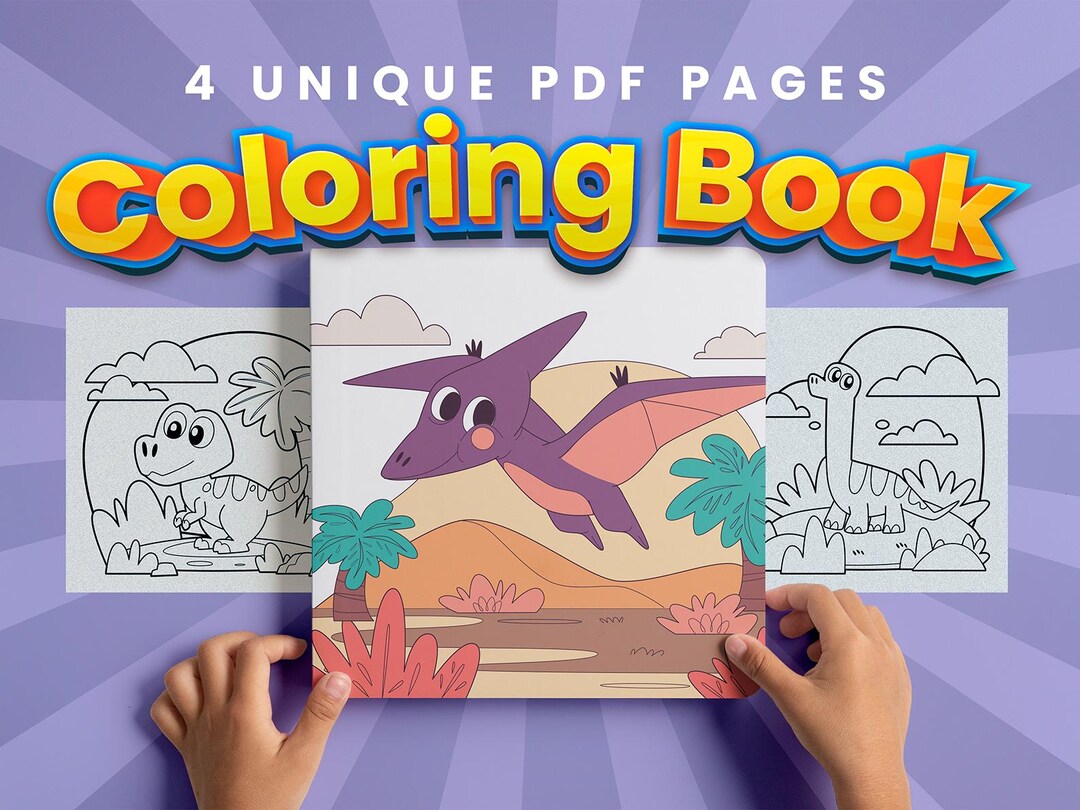 Dinosaur Coloring Pages, Printable Dinosaur Coloring Book, Fun Kids ...