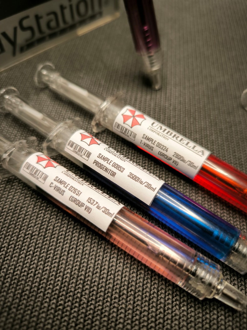 Resident Evil Saga Virus Syringe Pens - Etsy UK