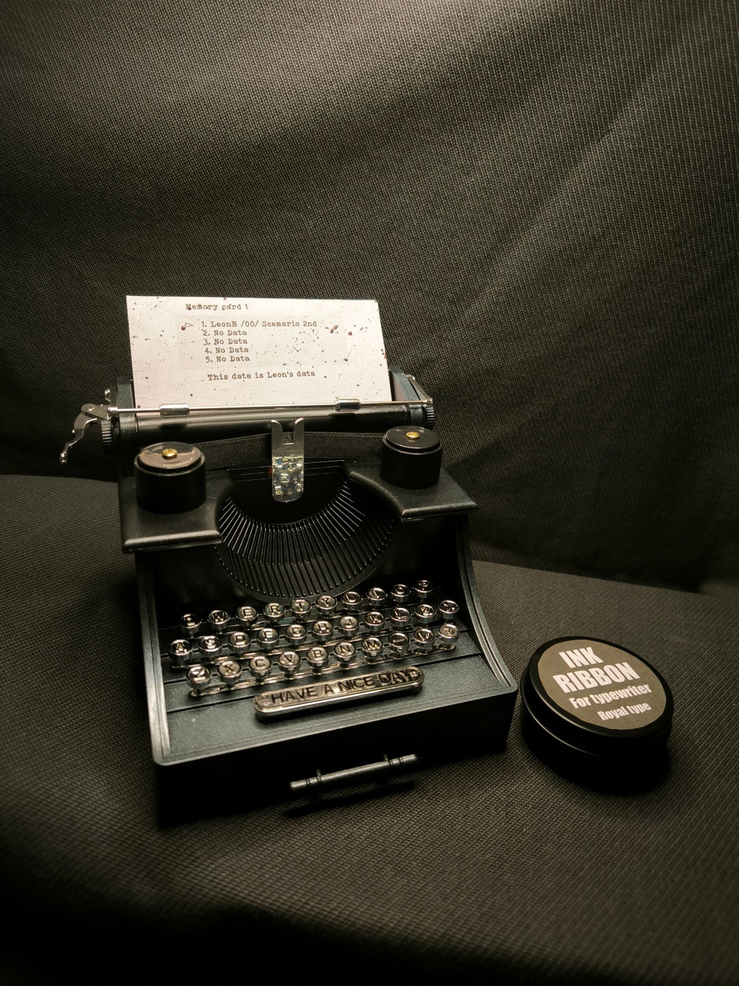 Resident Evil Typewriter Replica With Music and Motion + Ink Ribbon Box ...
