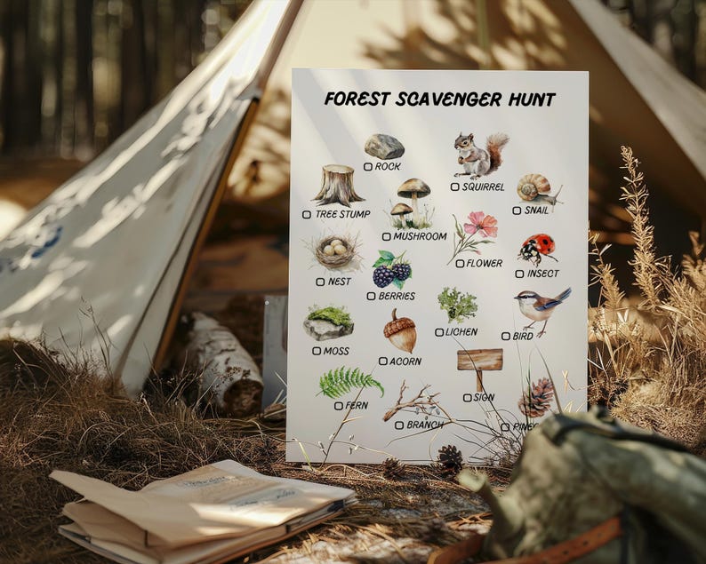 Printable Nature Scavenger Hunt, Outdoor Treasure Hunt, Outdoor ...