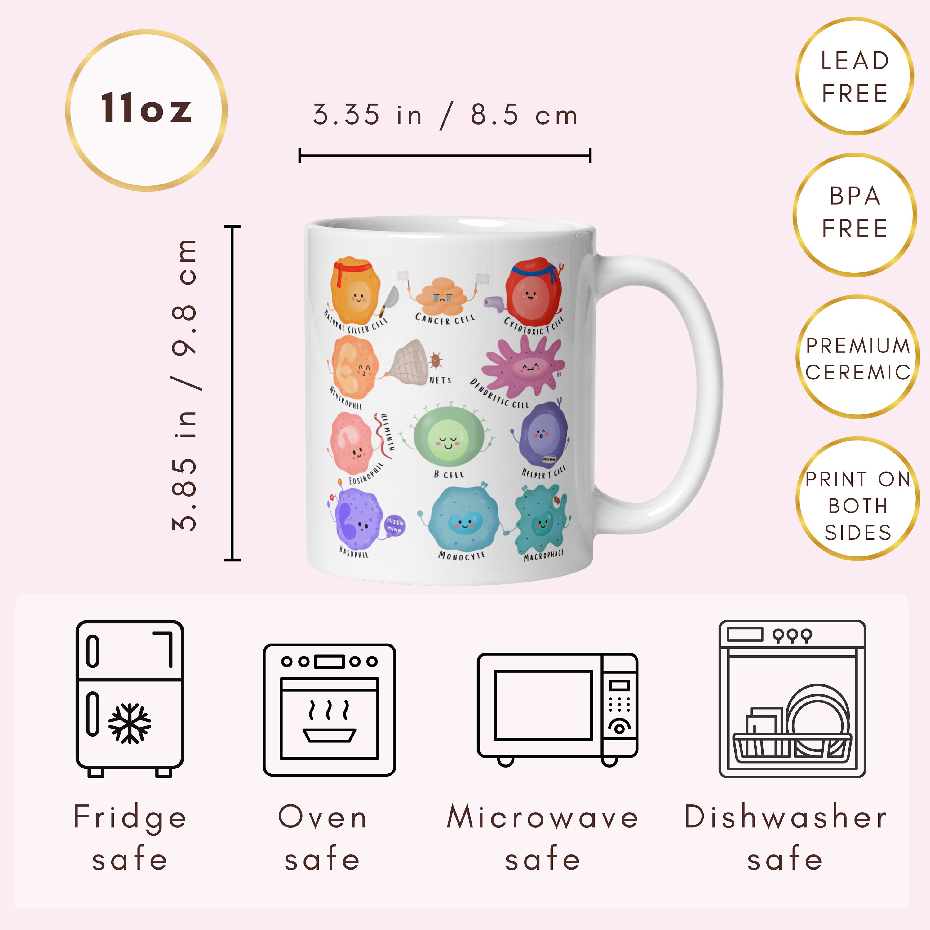 Immune Cell Mug – STEM Gift for Biologist, Immunologist, Scientist - Etsy