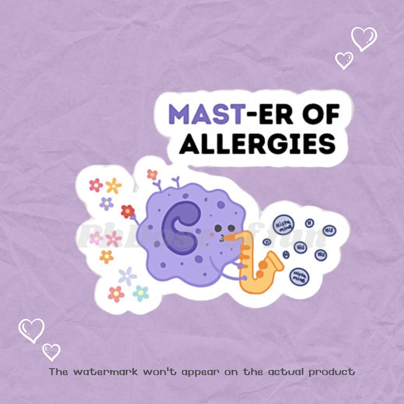 Cute Immune Cell Sticker, Funny Biology Immunology Science Sticker ...