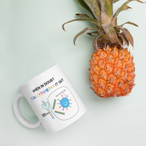 Funny Biology Science Mug, Cute Flow Cytometry Lab Technique Gift ...