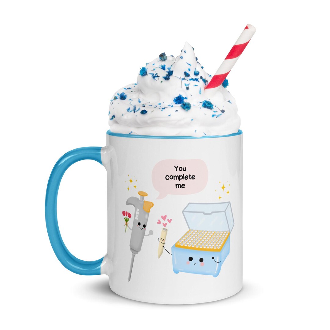 Colour - You Complete Me Mug, Pipette and Tip, Gift for Biology Teacher ...