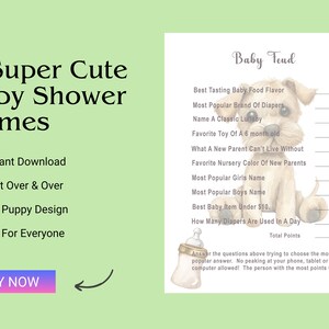 Baby Shower Game Bundle, Baby Shower Game Kit, Printable Baby Shower ...