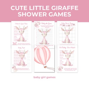 Baby Shower Game Bundle, Baby Girl Shower Game Kit, Printable Baby ...