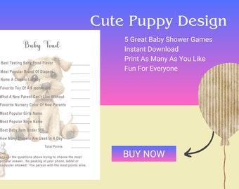 Baby Shower Game Bundle, Baby Shower Game Kit, Printable Baby Shower ...