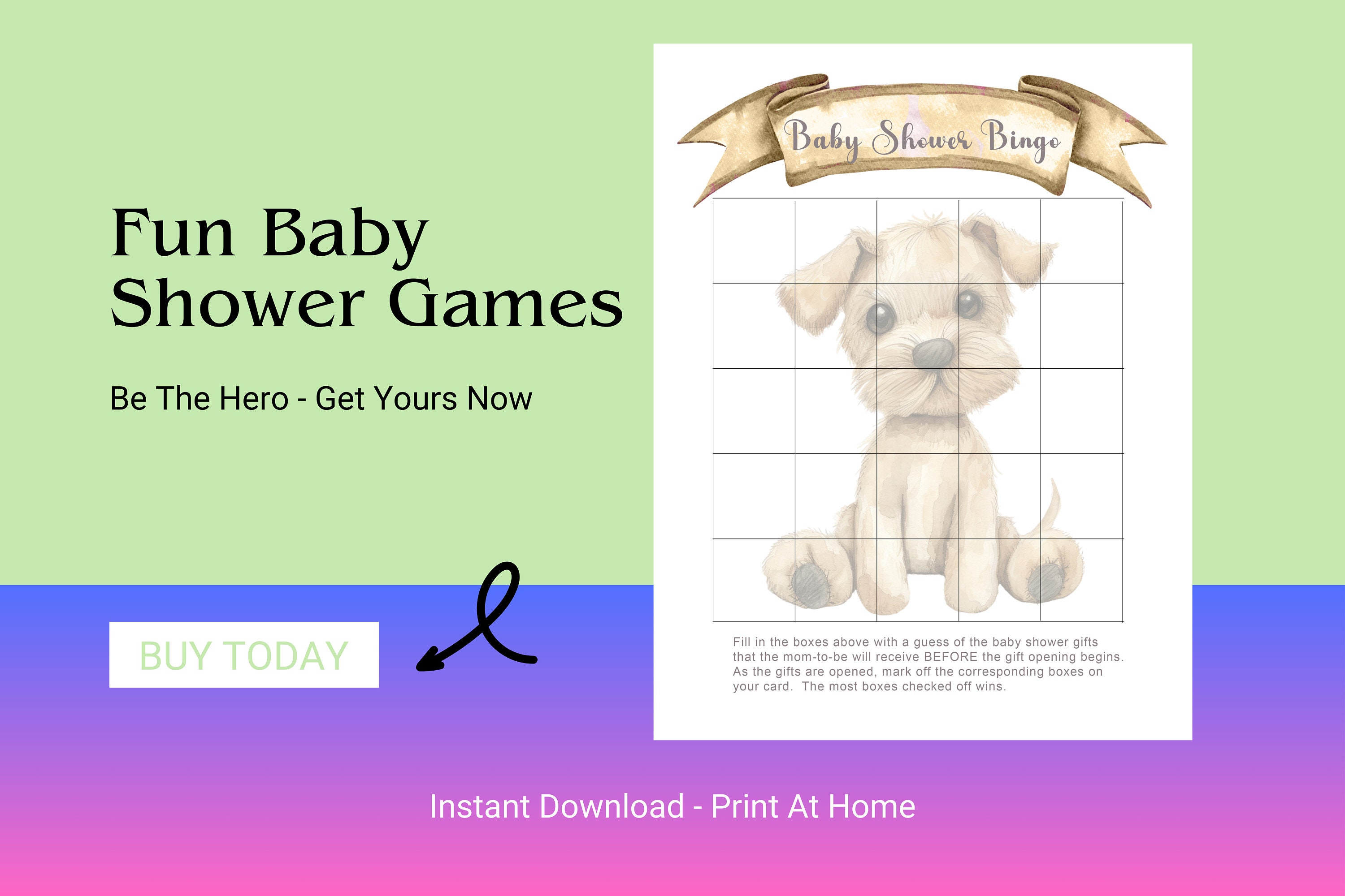 Baby Shower Game Bundle, Baby Shower Game Kit, Printable Baby Shower ...