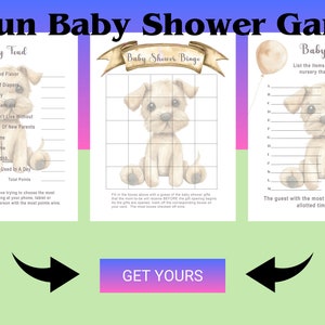 Baby Shower Game Bundle, Baby Shower Game Kit, Printable Baby Shower ...