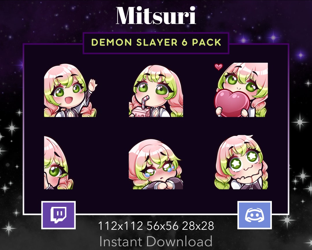 Mitsuri Love Hashira 6 Pack Set Wave Strawberry Milk Love, Heart, Lurk ...