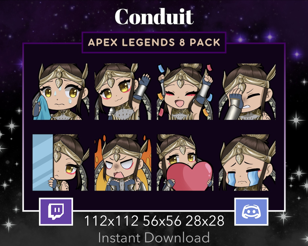 Apex Legends Conduit Emote 8 Pack, Bundle Twitch, Discord. Lurk, Rage ...