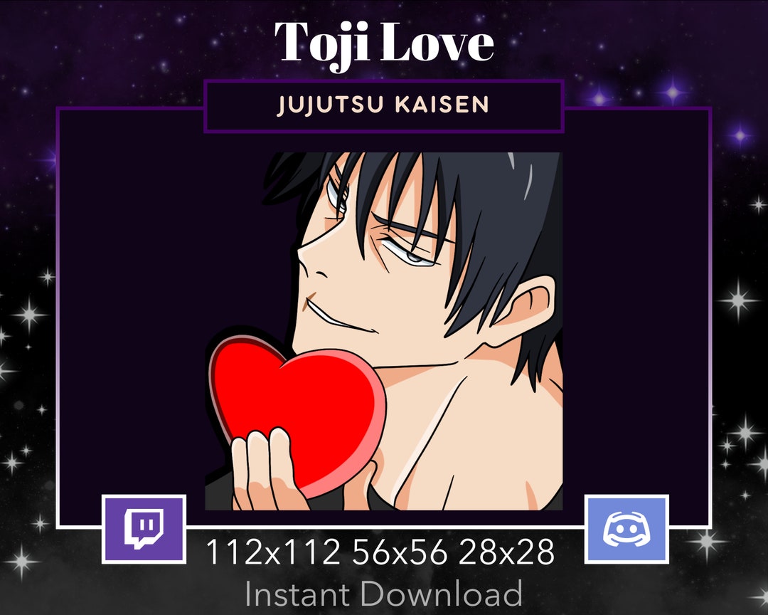Jujutsu Kaisen Toji Emote Love for Twitch, Discord. Anime, Manga, JJK ...