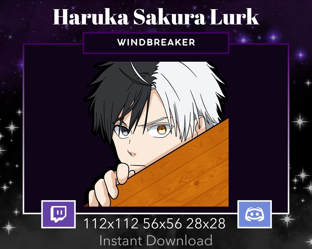 Wind Breaker Haruka Sakura Emote Lurk for Twitch, Discord. Anime, Manga ...