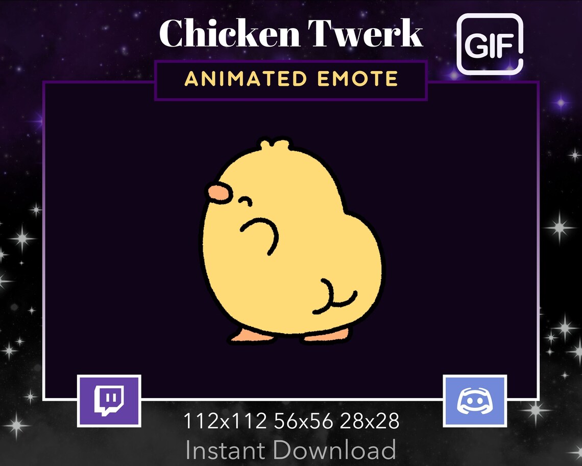 Animated Chicken Twerk, Shaking Booty, Dancing, Vibing ,gif, Twitch ...