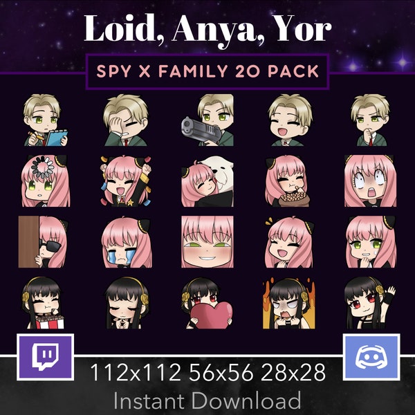 Spy X Family Emotes Twitch - Etsy