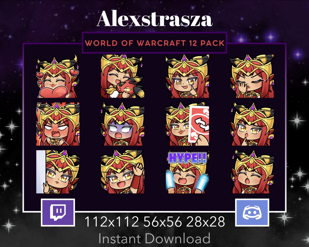 Warcraft, Wow, Alexstrasza,pack, Set, Emote, Twitch, Discord, Stream ...