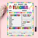 Teacher Favorites List for Back to School - Teacher Survey Printable ...