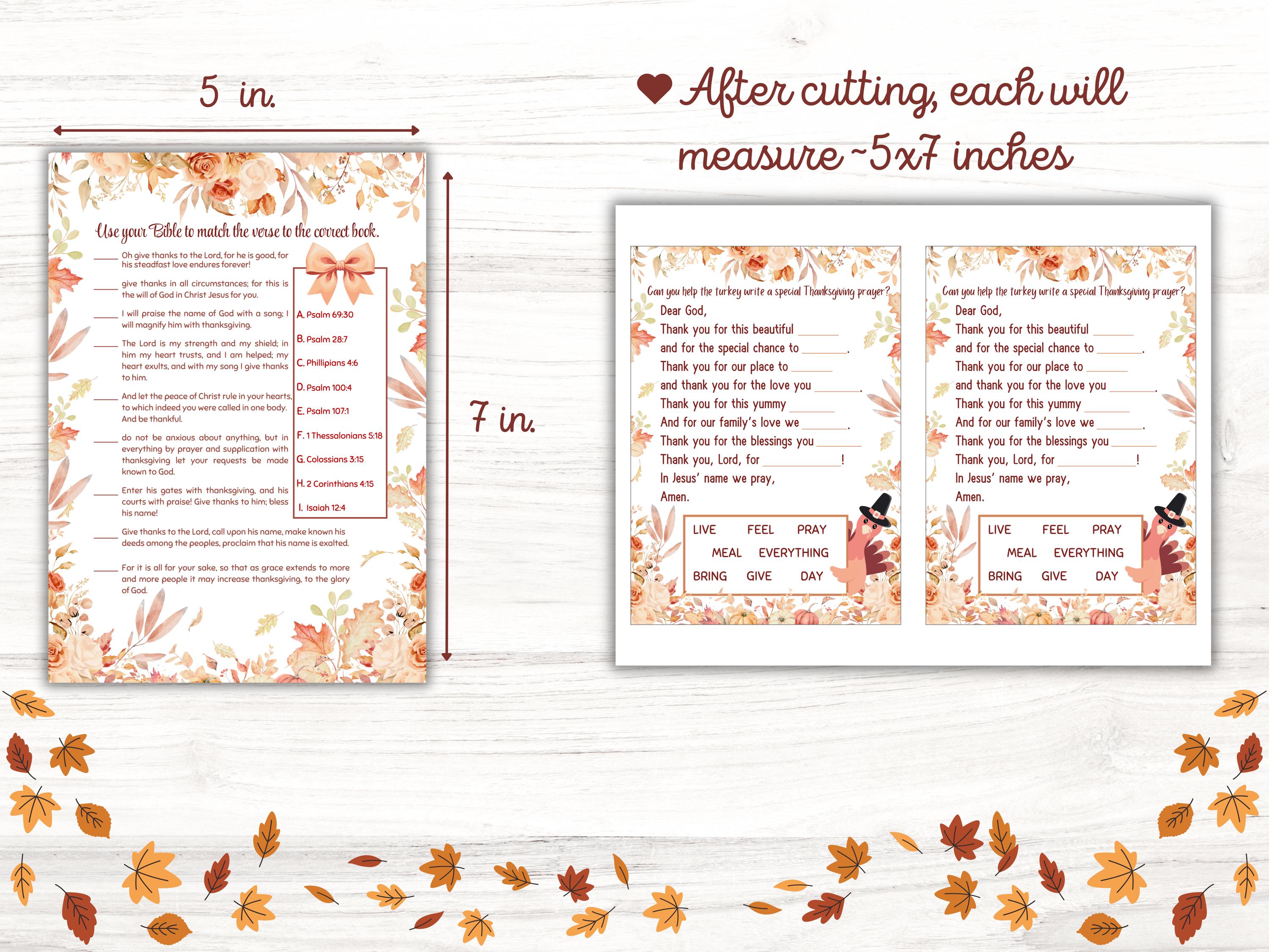 Christian Thanksgiving Games: Printable Bible Study Activities (digital ...