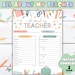 Teacher Favorites List for Back to School - Teacher Survey Printable ...