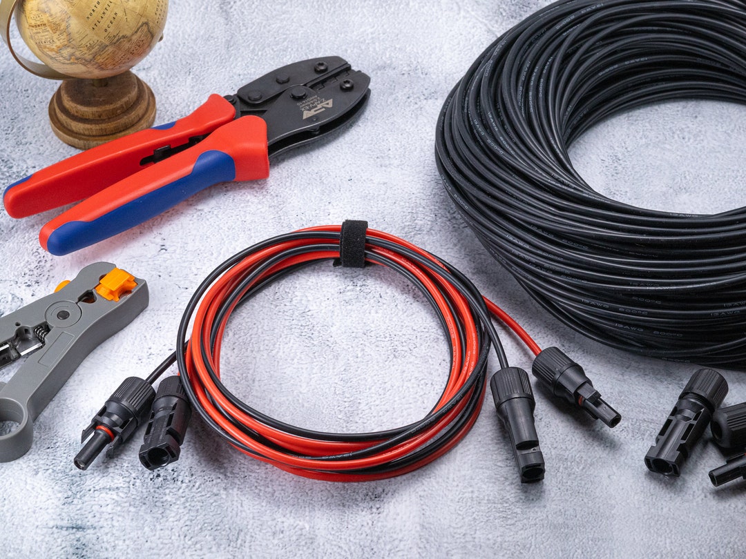 Solar Extender Cable MC4 to MC4 Connector 13AWG Silicone Cable Premium ...