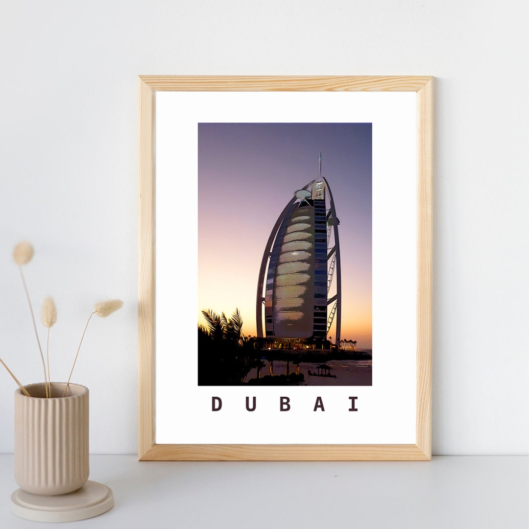 Dubai Poster, Dubai Poster, Dubai Travel Art, Dubai Art Print, Burj Al ...