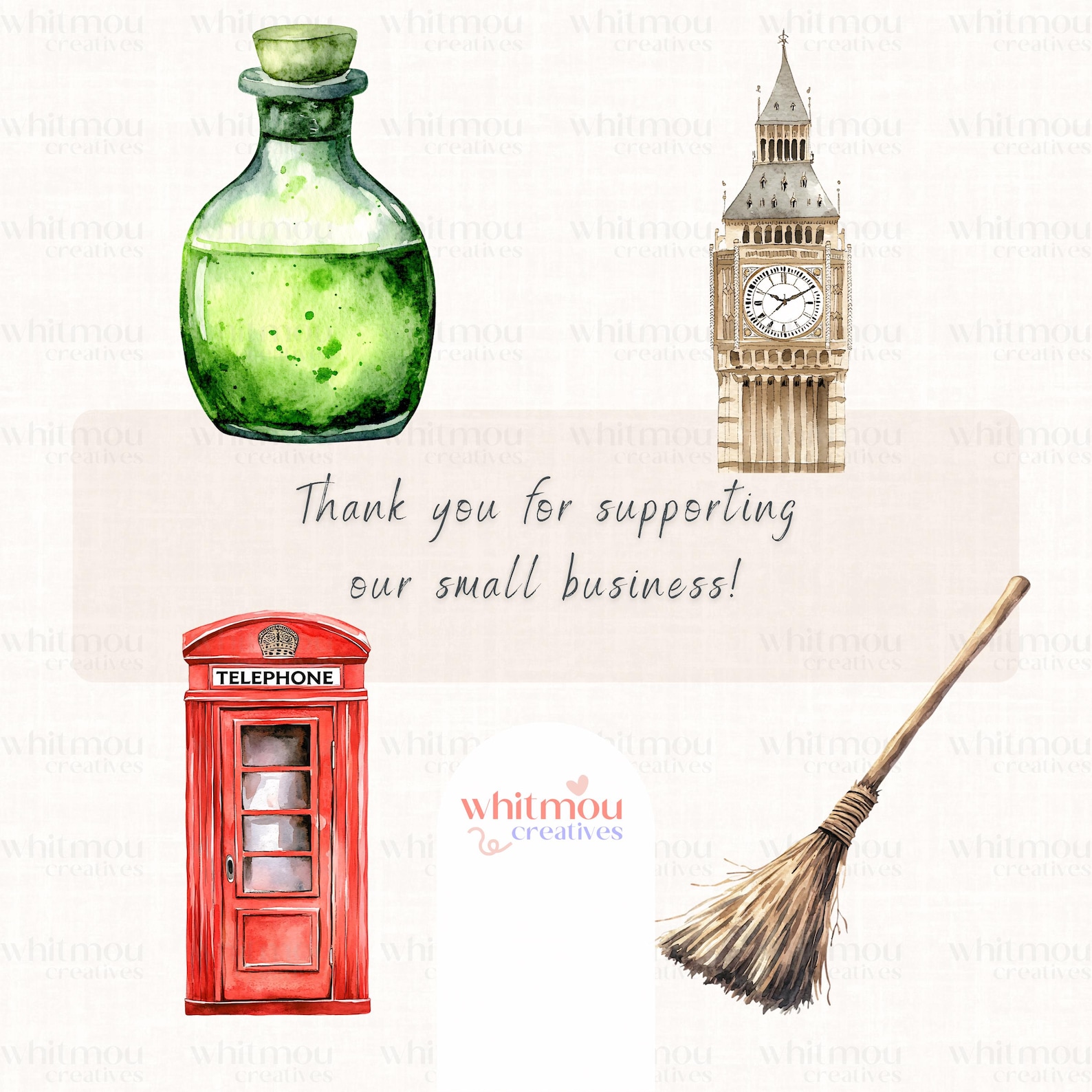 Watercolor Wizard School Clipart Bundle Fantasy Clipart Set Magician ...