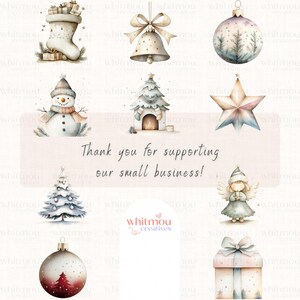 Watercolor Christmas Clipart Bundle: Rustic Winter PNG (commercial Use ...
