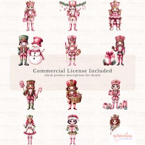 Watercolor Nutcracker Clipart Bundle: Rustic Christmas PNG (commercial ...
