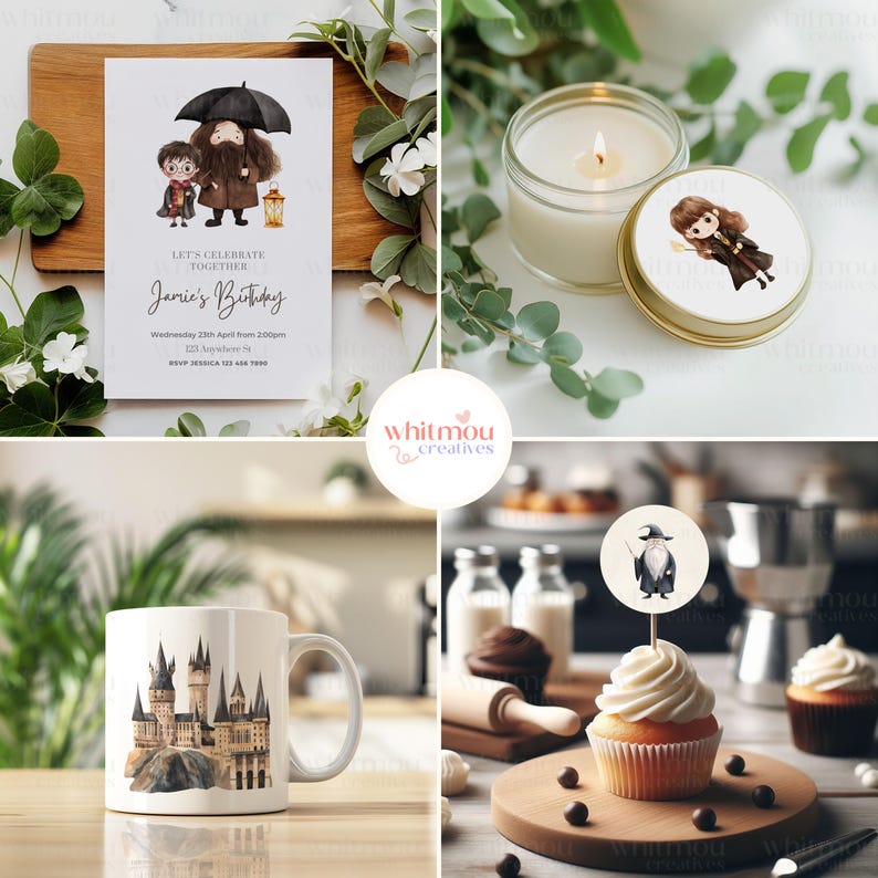 Watercolor Wizard School Clipart Bundle Fantasy Clipart Set Magician ...