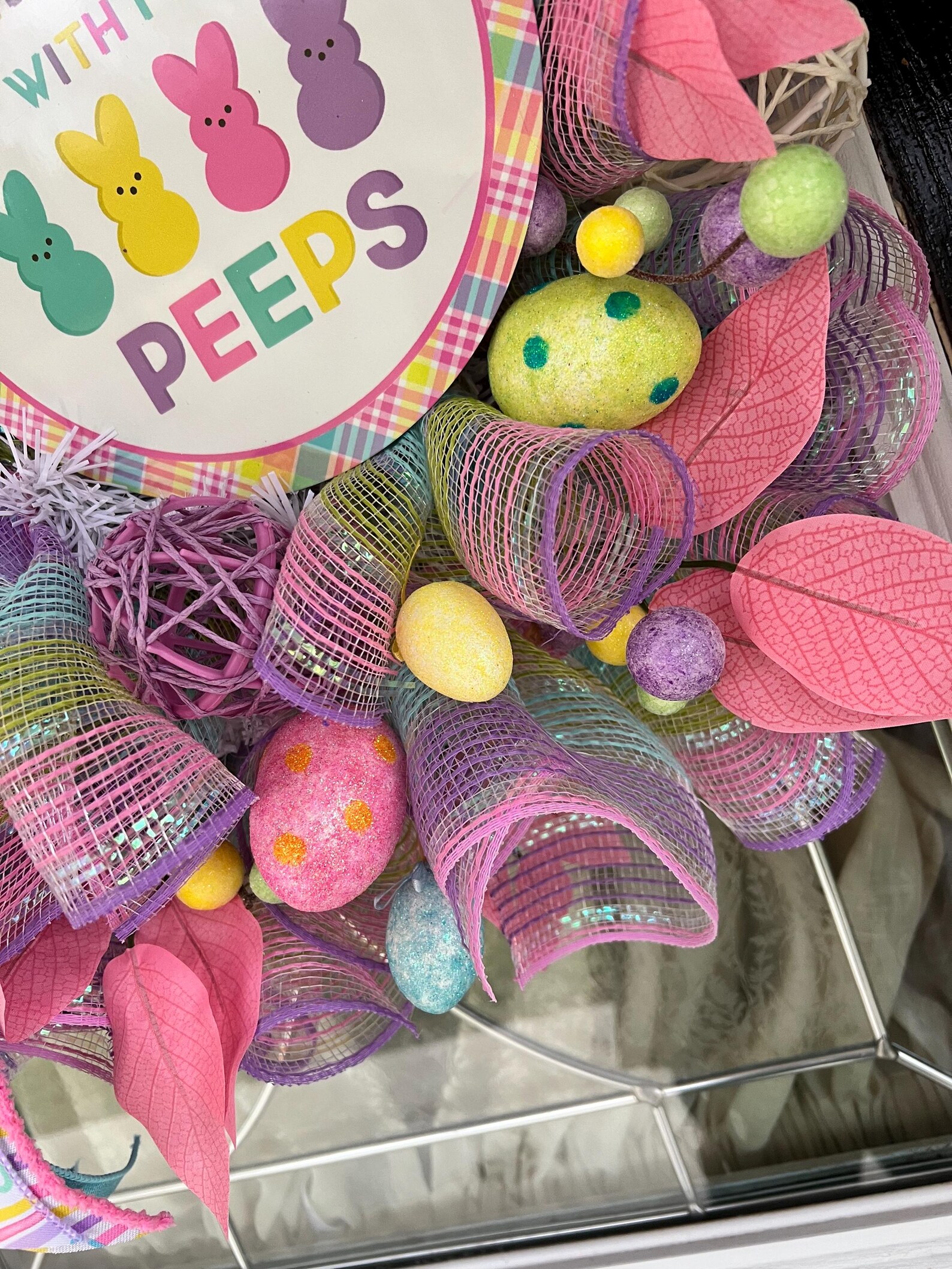 Easter Wreath, Peeps Wreath, Easter Peeps Wreath, Whimsical Easter ...