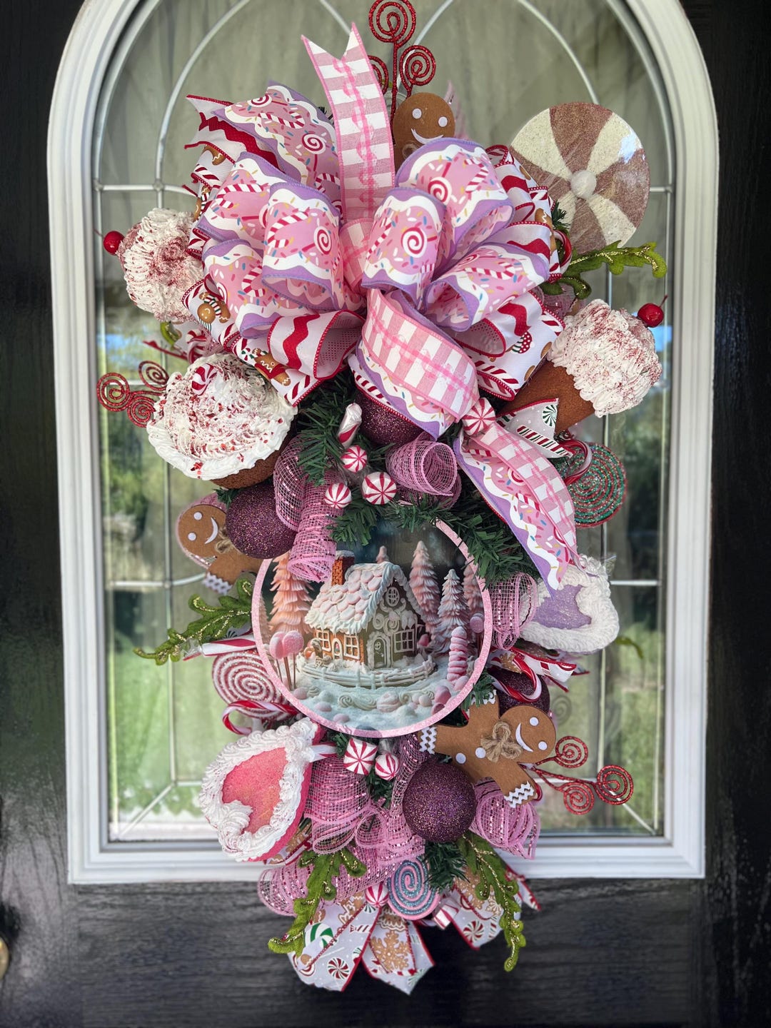 Gingerbread Swag, Gingerbread Door Decor, Gingerbread Christmas Decor ...