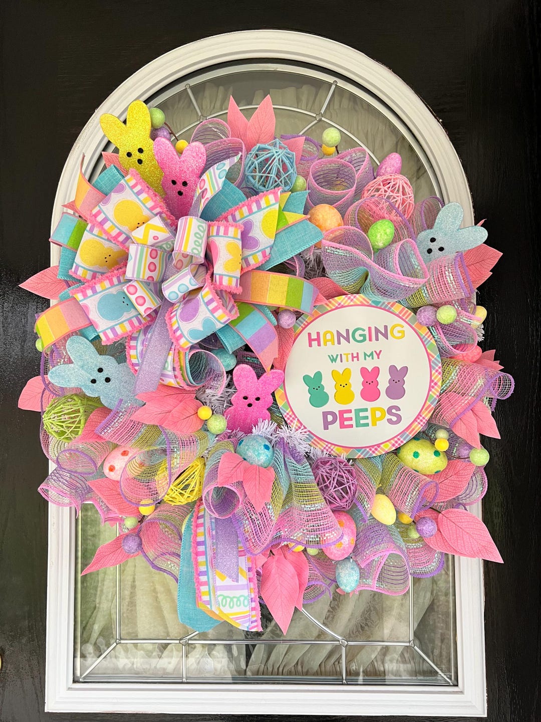 Easter Wreath, Peeps Wreath, Easter Peeps Wreath, Whimsical Easter ...