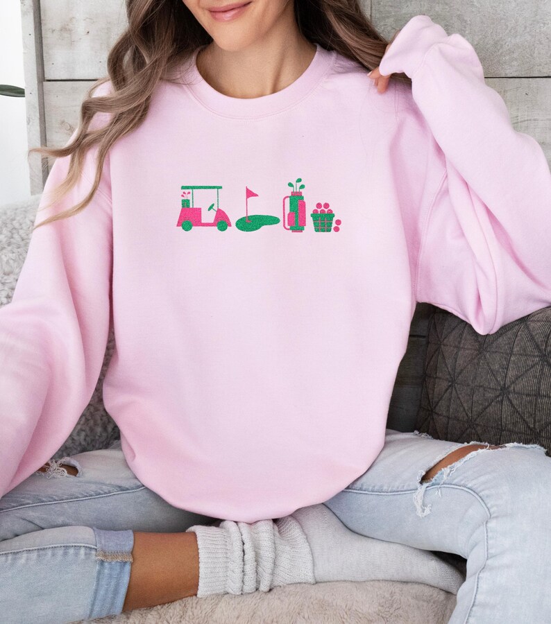 Embroidered Golf Sweatshirt, Women's Golf Gifts, Ladies Golf Apparel ...