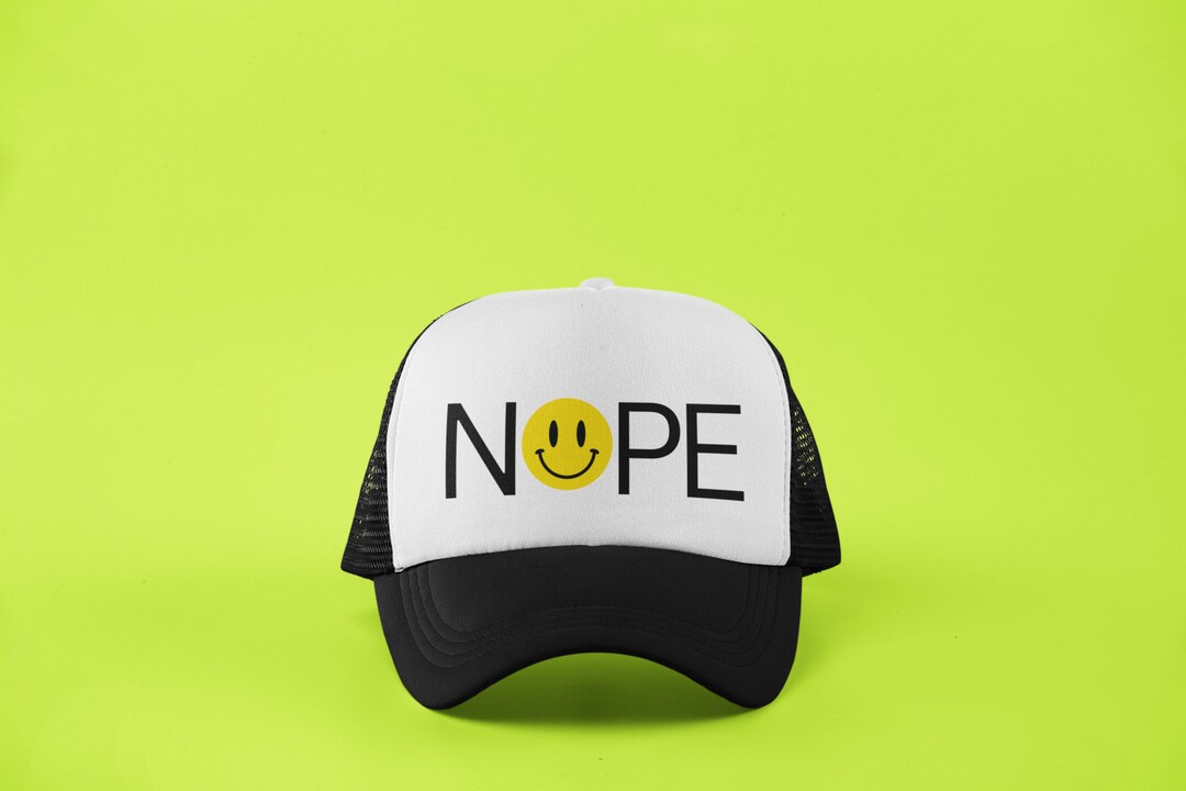 Nope Smiley Face Trucker Hat - the Perfect Summer Snapback Accessory ...