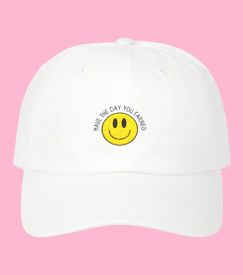 Embroidered Women's Smile Face Baseball Cap, Sarcastic Ironic Hats ...