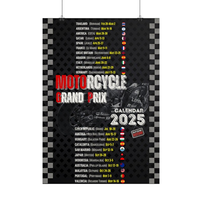Motogp calendar 2025 dates - Etsy.de