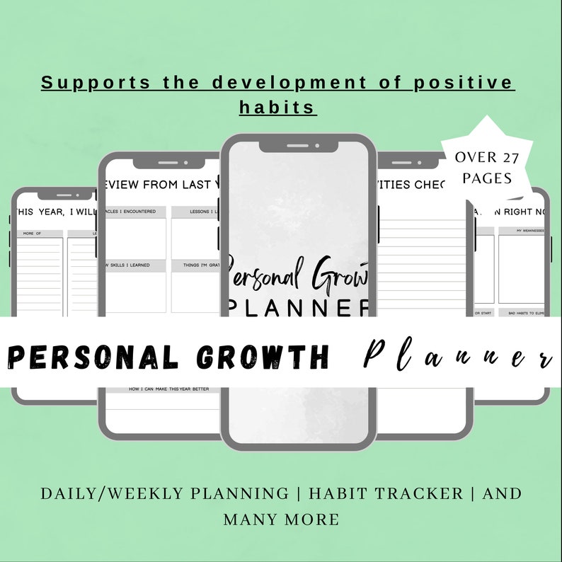 Personal Growth Planner Template Personal Development Workbook ...