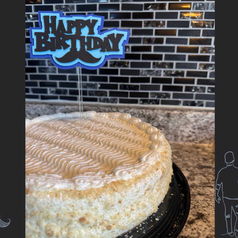 Happy Birthday Cake Topper, Man Cake Topper, Cake Topper, Dad Cake ...