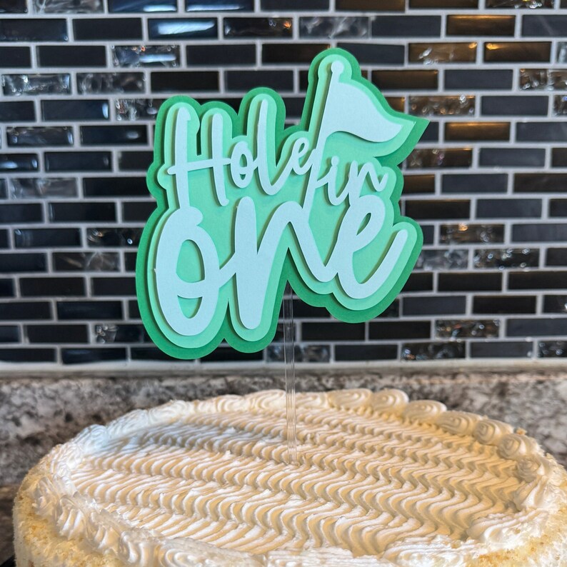 Hole in One Cake Topper, Hole in One Topper, One Cake Topper, Hole in ...